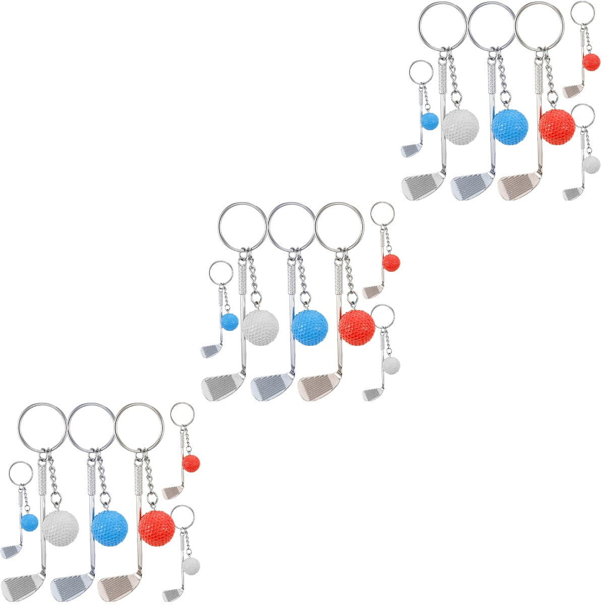 3 PCS Golf Keychain Cart Pendant Keychains Tennis Gifts Lovers Man ...