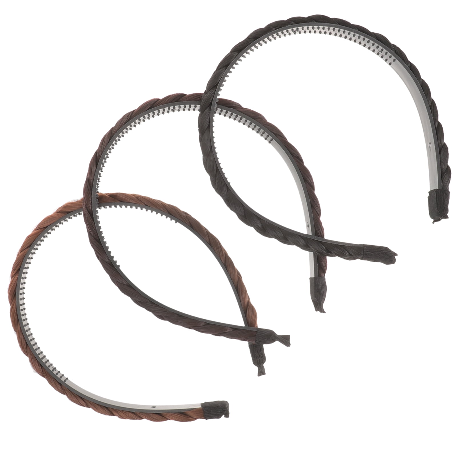 3 PCS Hair Bun Clip Synthetic Band Women Unique Headbands - Walmart.com