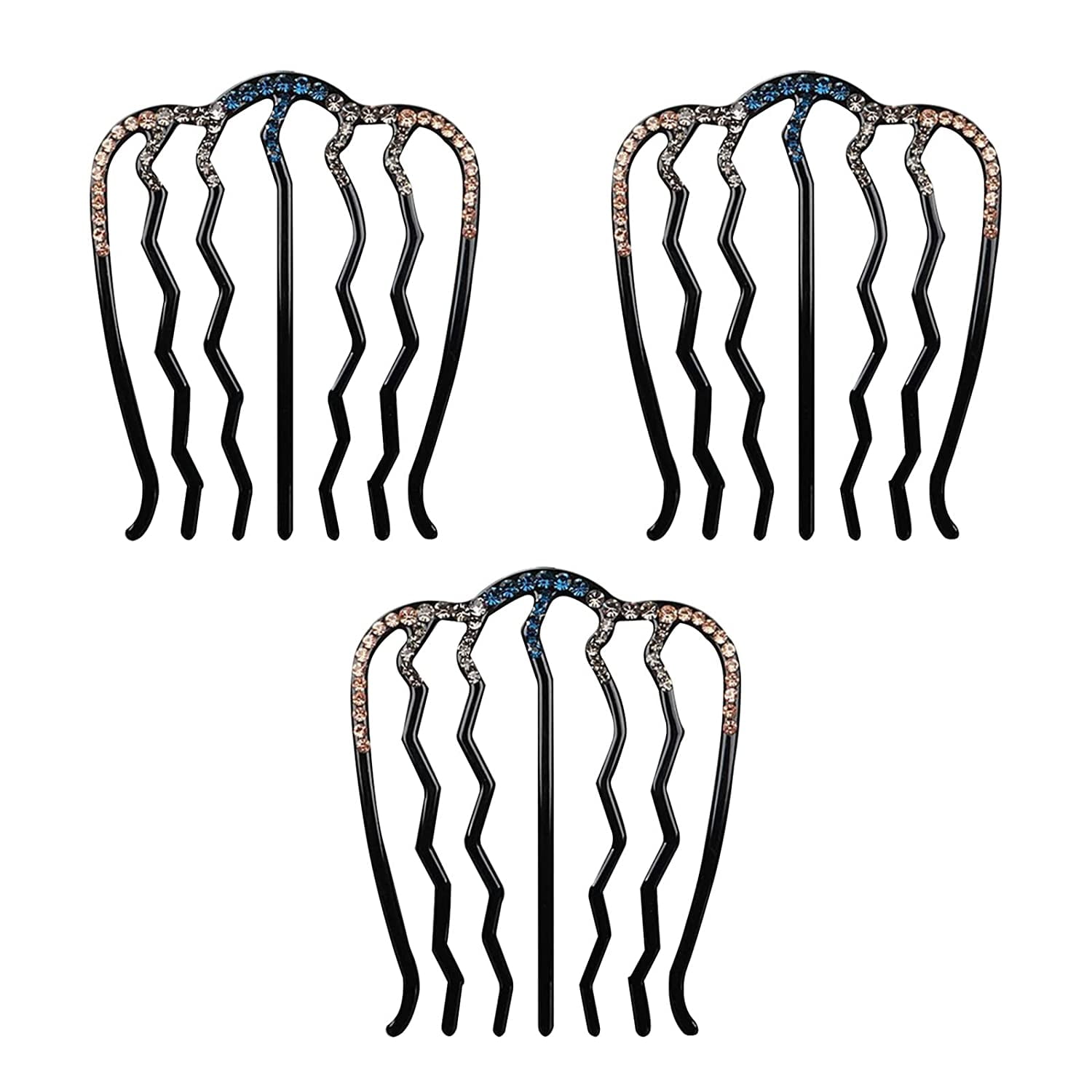 3 PCS Hair Combs, Hair Side Combs Hair Fork Clip Teeth Hair Pin Stick ...