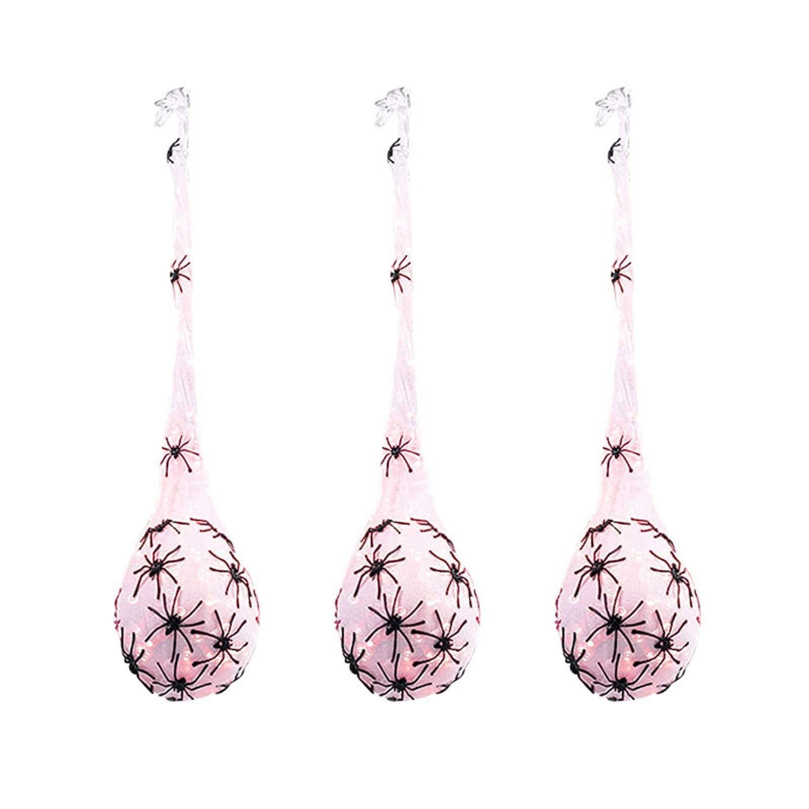 3 PCS Halloween Decorations Indoor & Outdoor Hanging Spider Egg Sacs ...