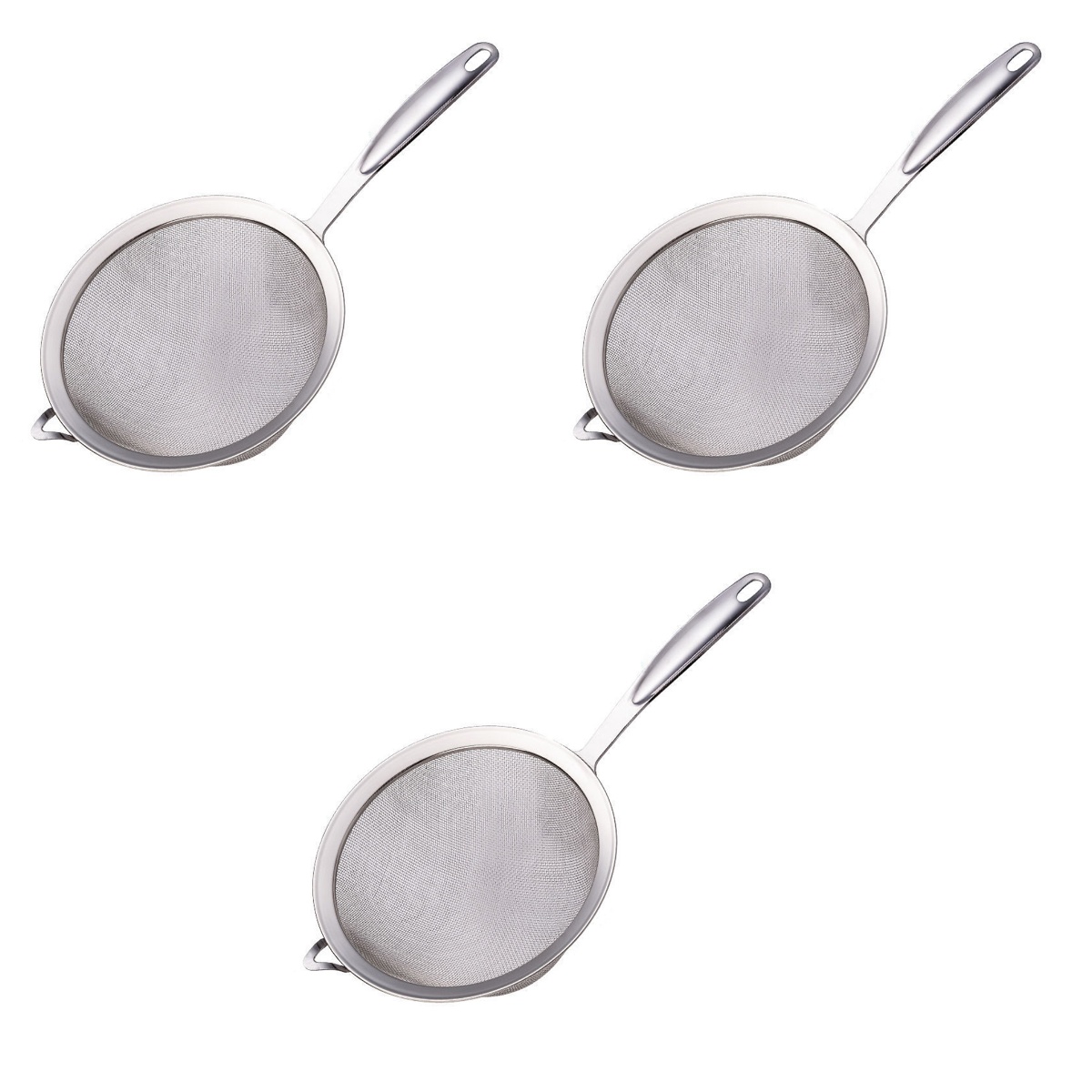 3 PCS Hand Held Flour Sieve Collander/strainer Filter Face Powder ...