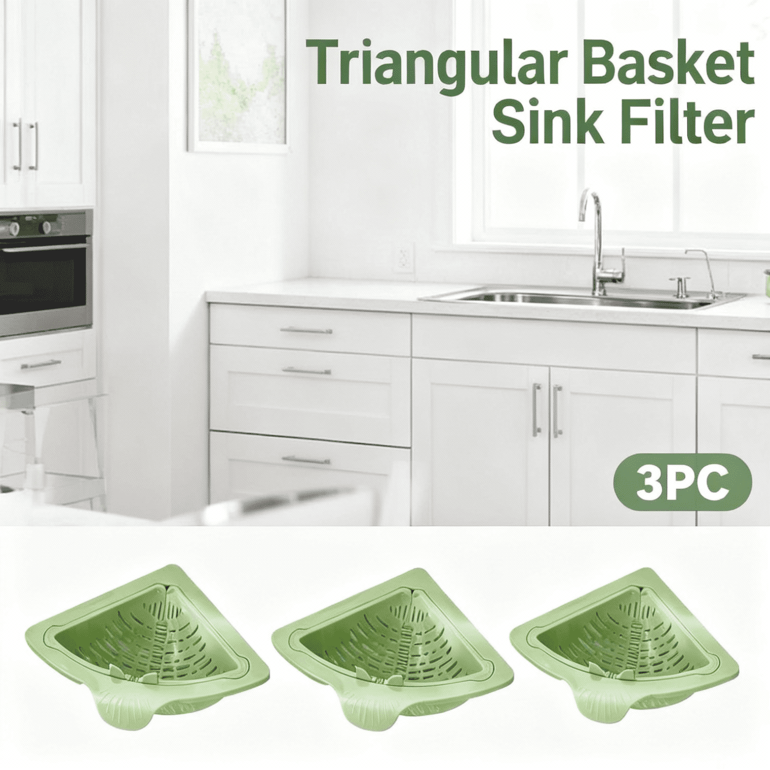 3 PCS Hanging Food Waste Catcher for Sink,Sink Strainer Basket with ...