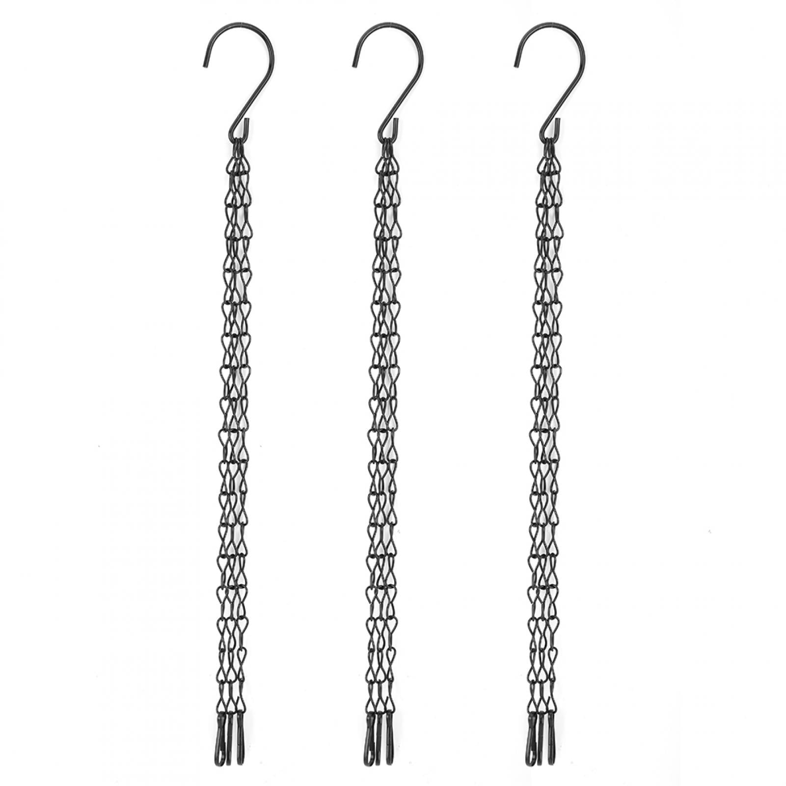 3 PCS Hanging Tray Set,Hanging Chain with Hooks, Flower Pot Chains ...