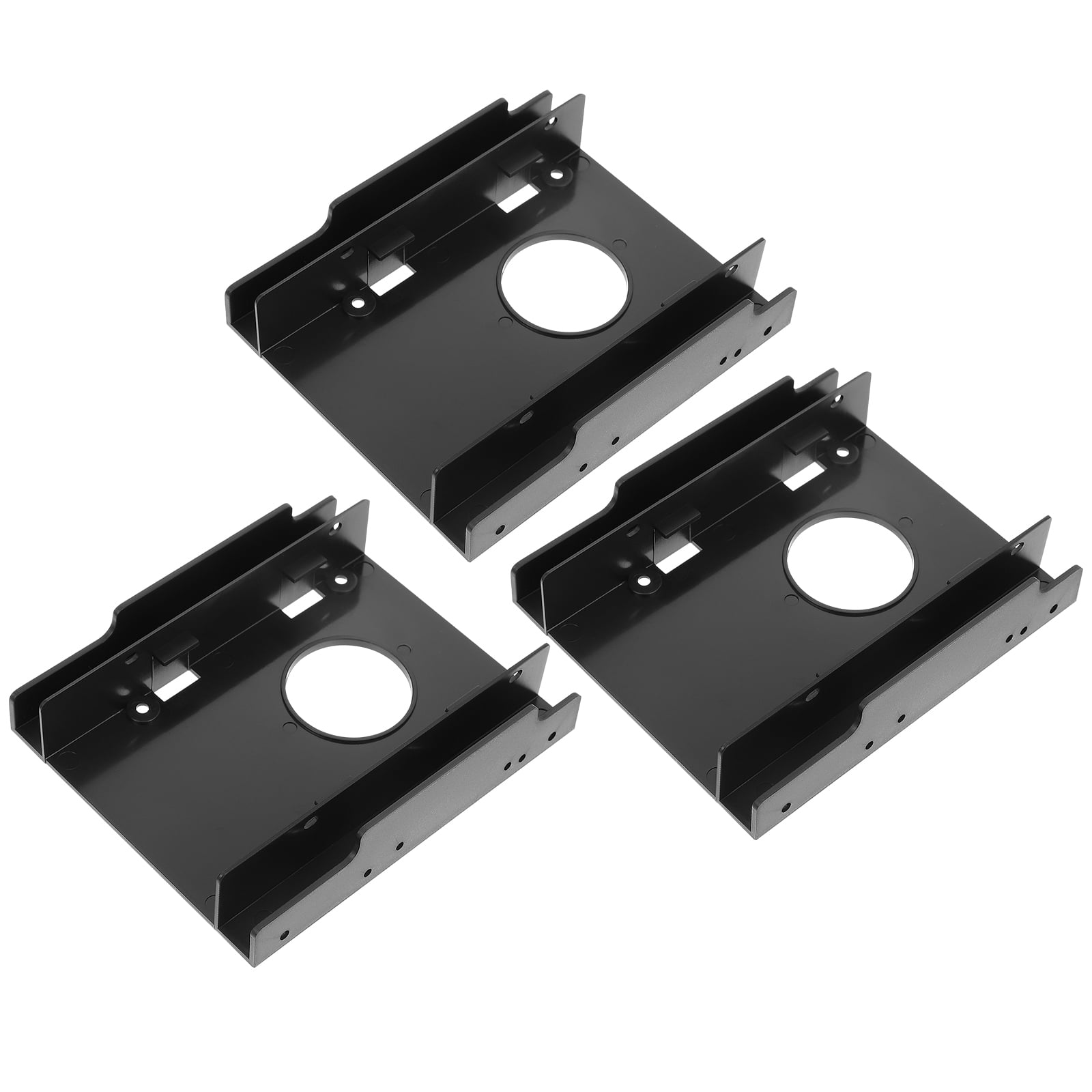 3 PCS Hard Drive Bays Mounting Bracket Computer Adapter Tray Black ...