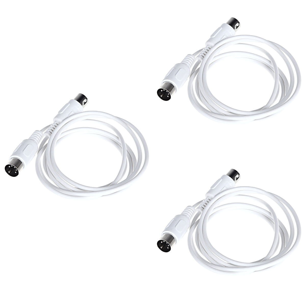 3 PCS Headphone Cord Midi Interface Music Keyboard Keyboards White ...