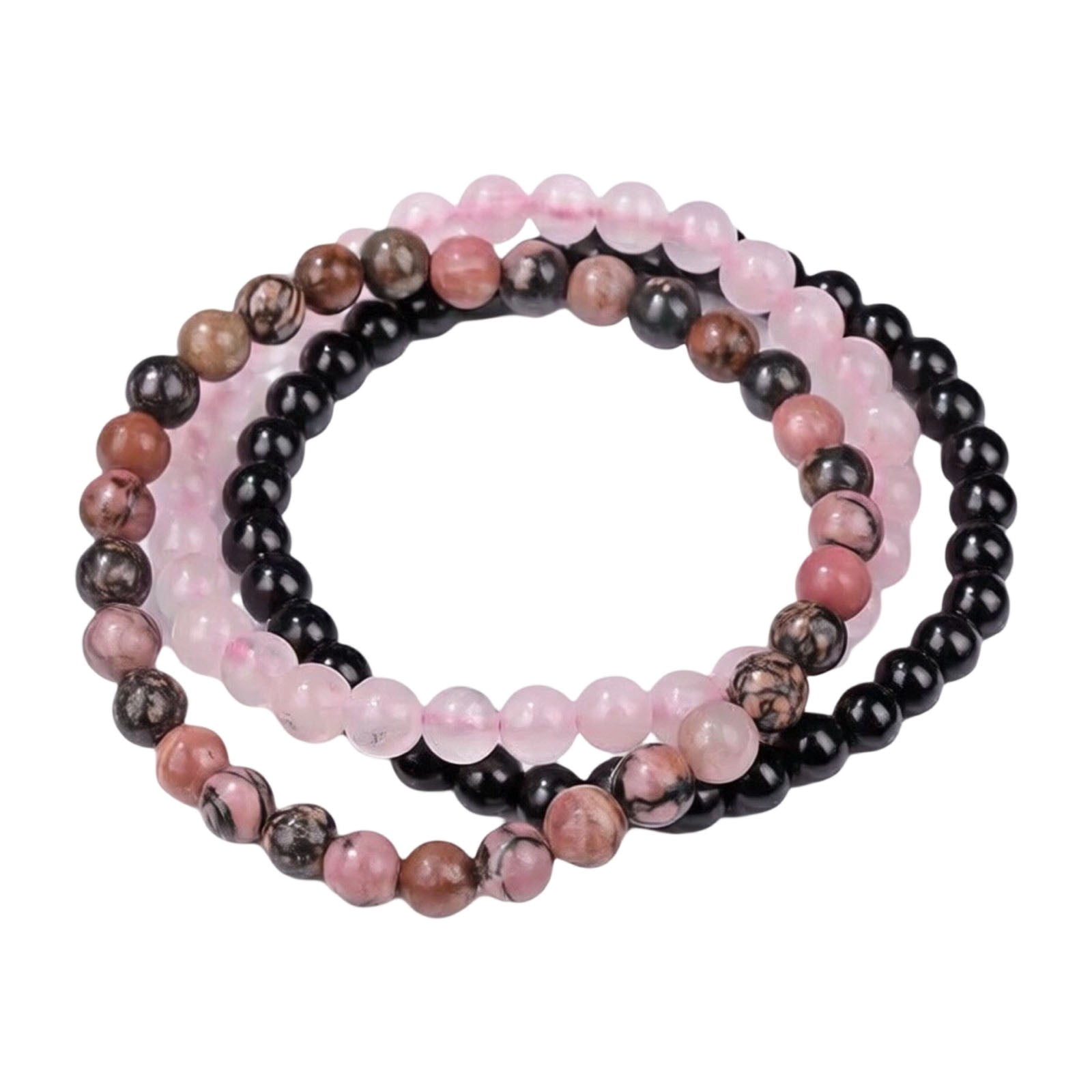 3 PCS Healing Crystal Bracelets for Women Natural Stone Beaded Stretch ...