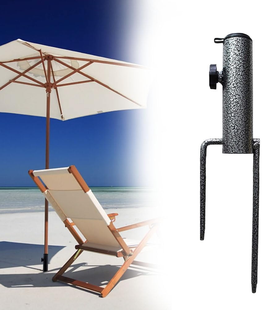 3 PCS Heavy-Duty Adjustable Spiral Ground Umbrella Holder, Upgrade ...
