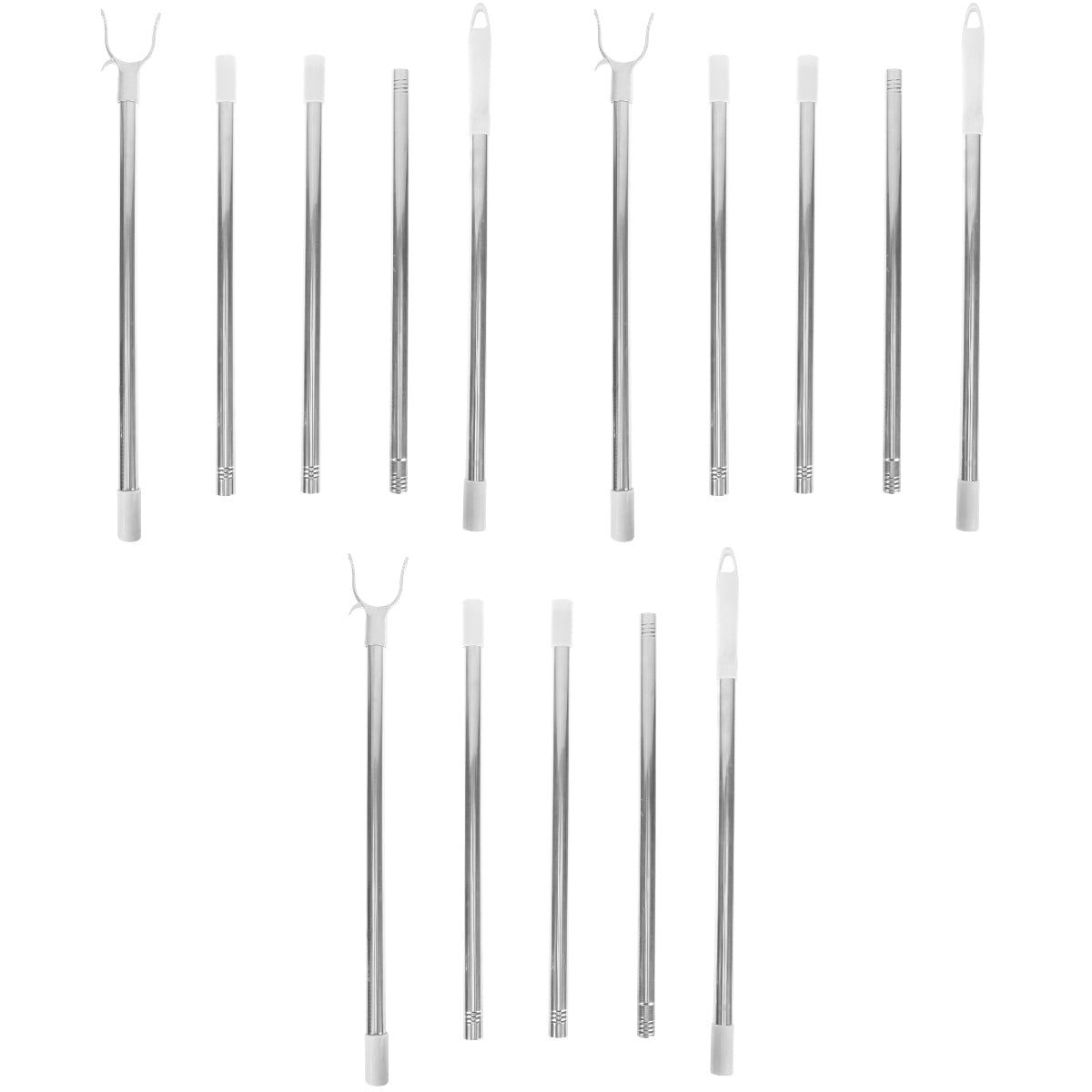 3 PCS Hook Coat Hangers Adjustable Clothes Pole Outdoor Clotheslines ...