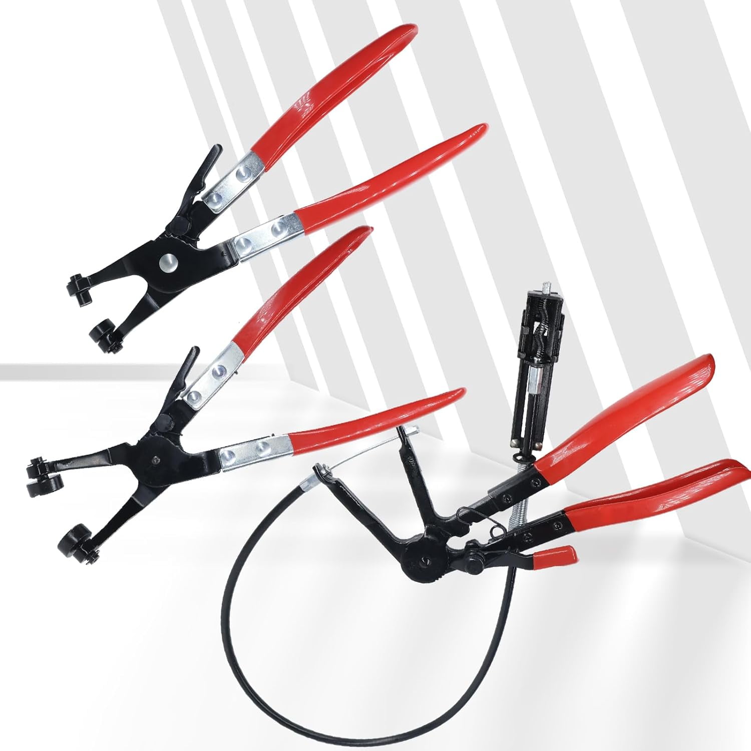 3 PCS Hose Clamp Plier Set, Hose Clamp Tools with Straight Neck, Spring ...