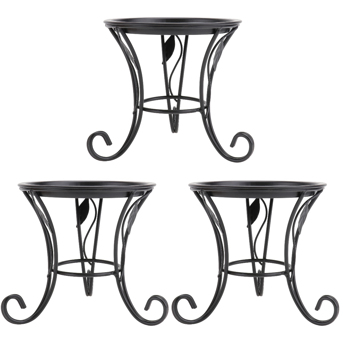 3 PCS Indoor Plant Shelves Pot Stand Mini Plant Stand 13.00X13.00X12 ...