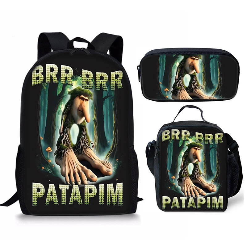 3 PCS Italian Brainrot Backpack, 3D Digital Printing Backpack, Back to ...