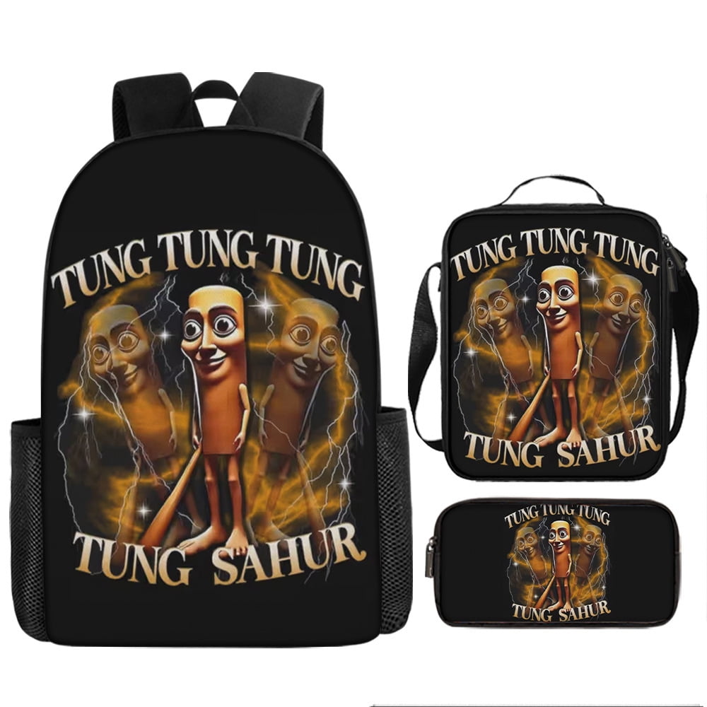 3 PCS Italian Brainrot Backpack, Welcome Back to School, Cartoon Cute ...