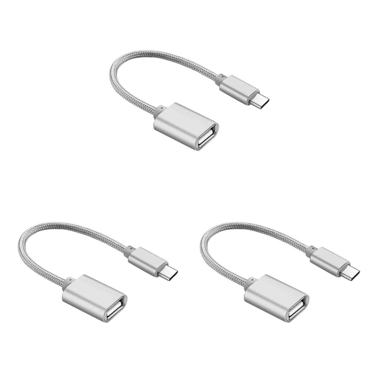3 PCS Keywands Adapter Type-c to USB Connect Cable Cell Phone - Walmart.com