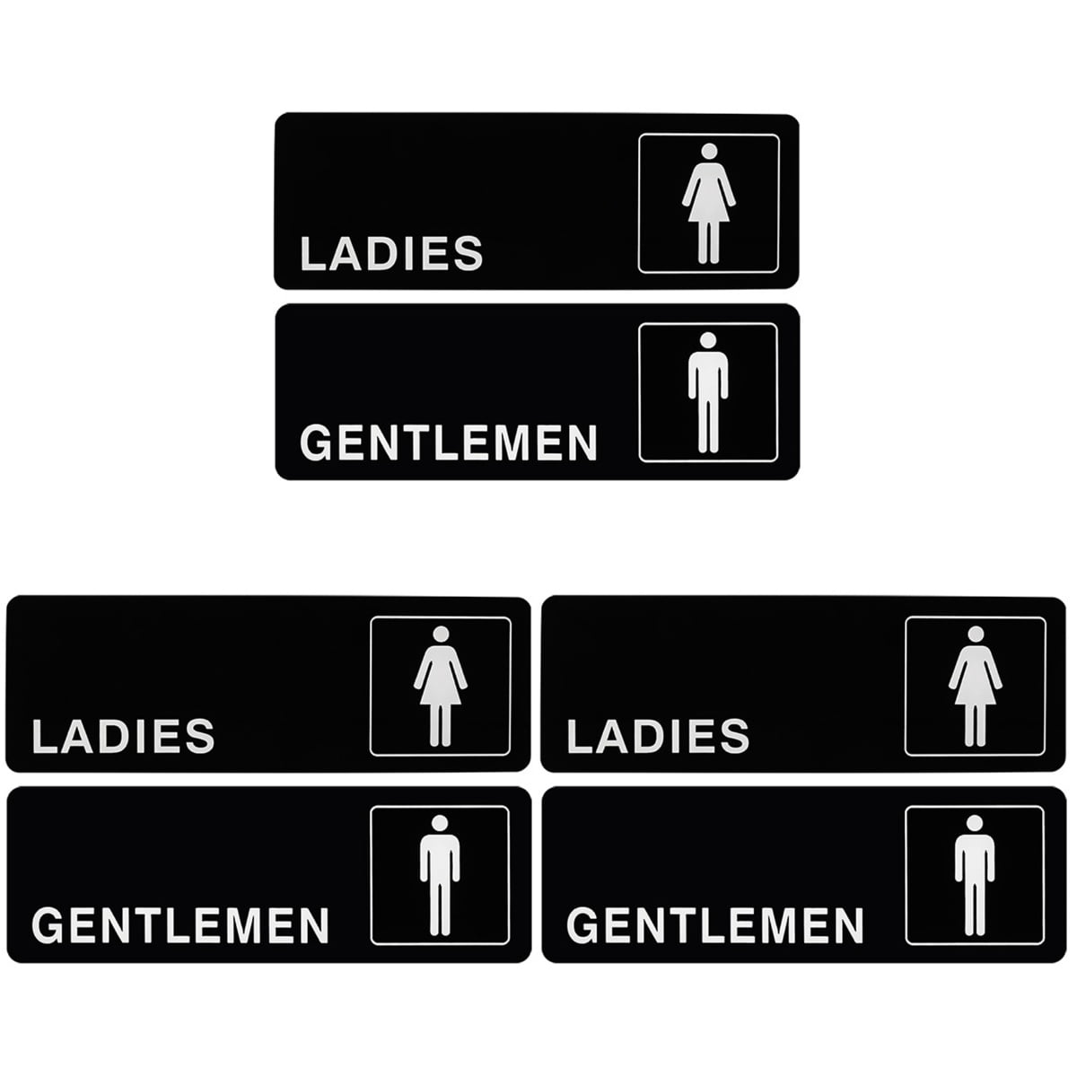 3 PCS Ladies Gents Toilet Door Signs Tin Men's and Women's Restroom ...