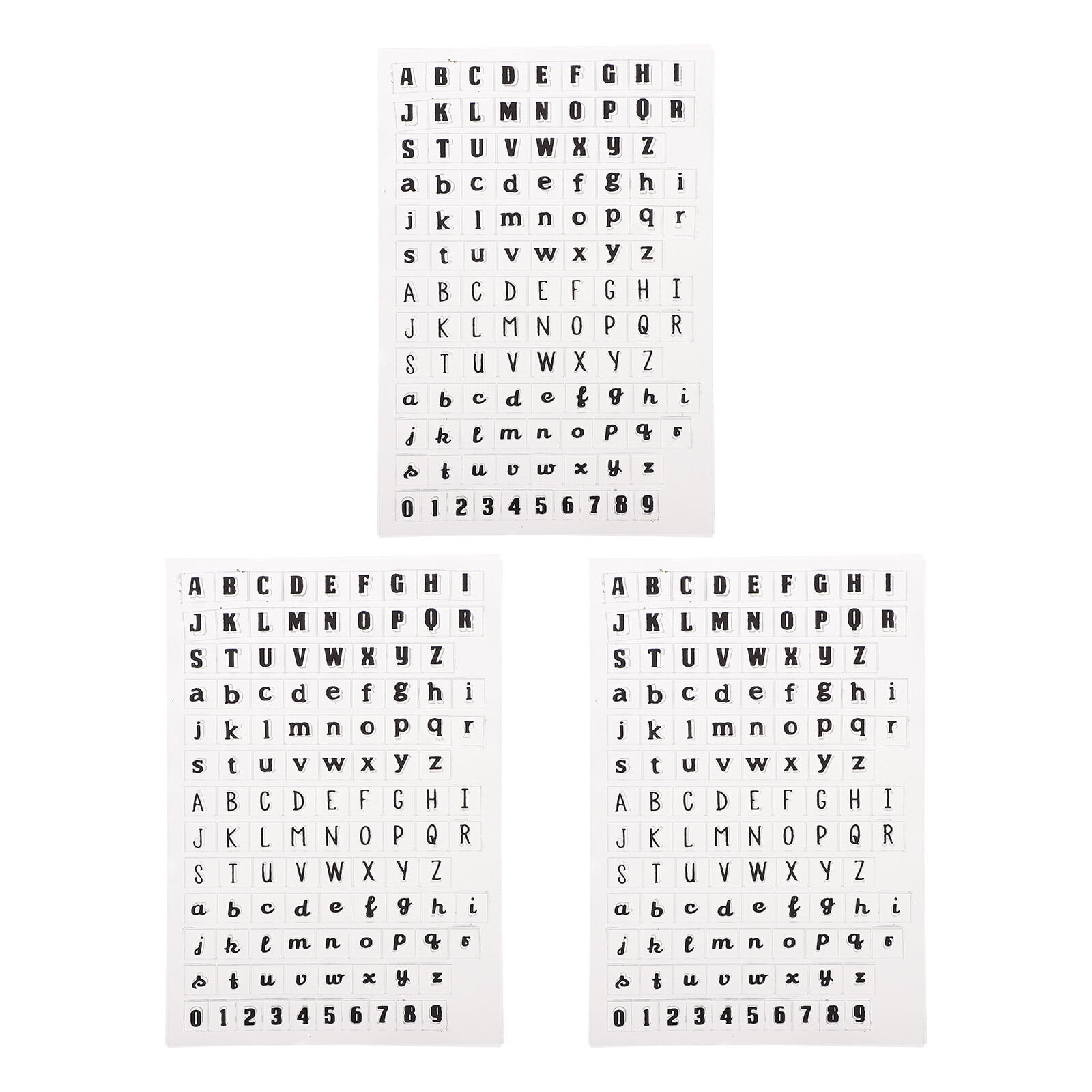 3 PCS Letter Silicone Stamp Cognitive Development Stamps Number ...