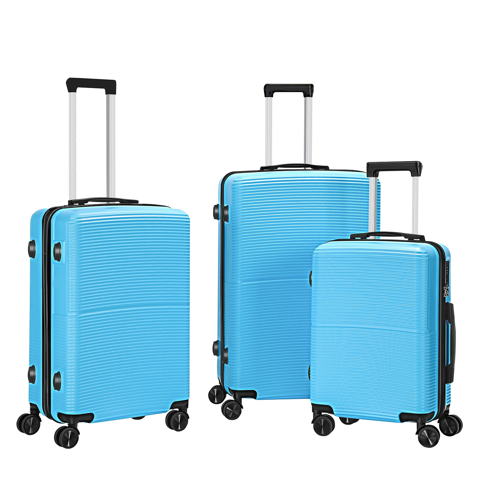 3 PCS Lightweight Spinner Luggage Set with TSA Lock (20in，24in，28in ...