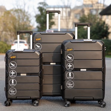 Chariot Regal 2-Piece Hardside Carry-On Spinner Luggage Set - Black ...