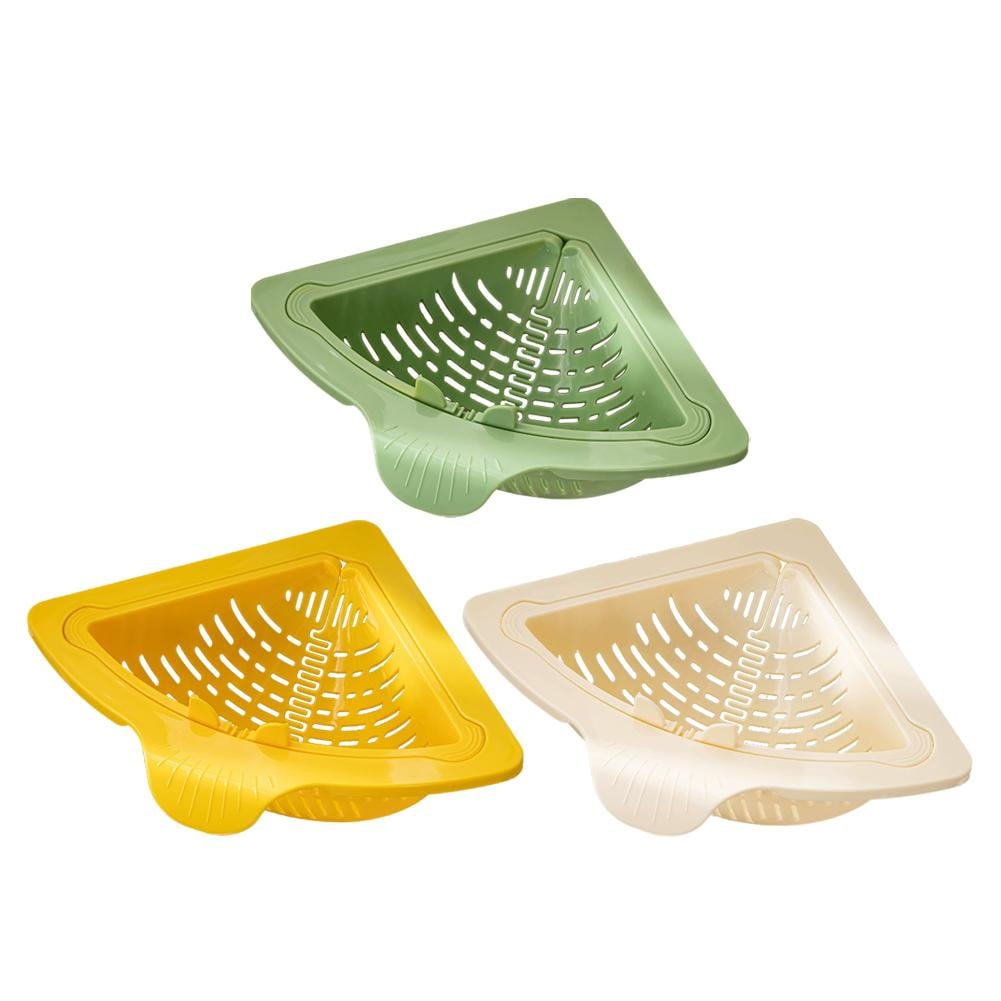3 PCS Magnetic Triangular Sink Strainer & Drainage Filter Basket, Punch ...