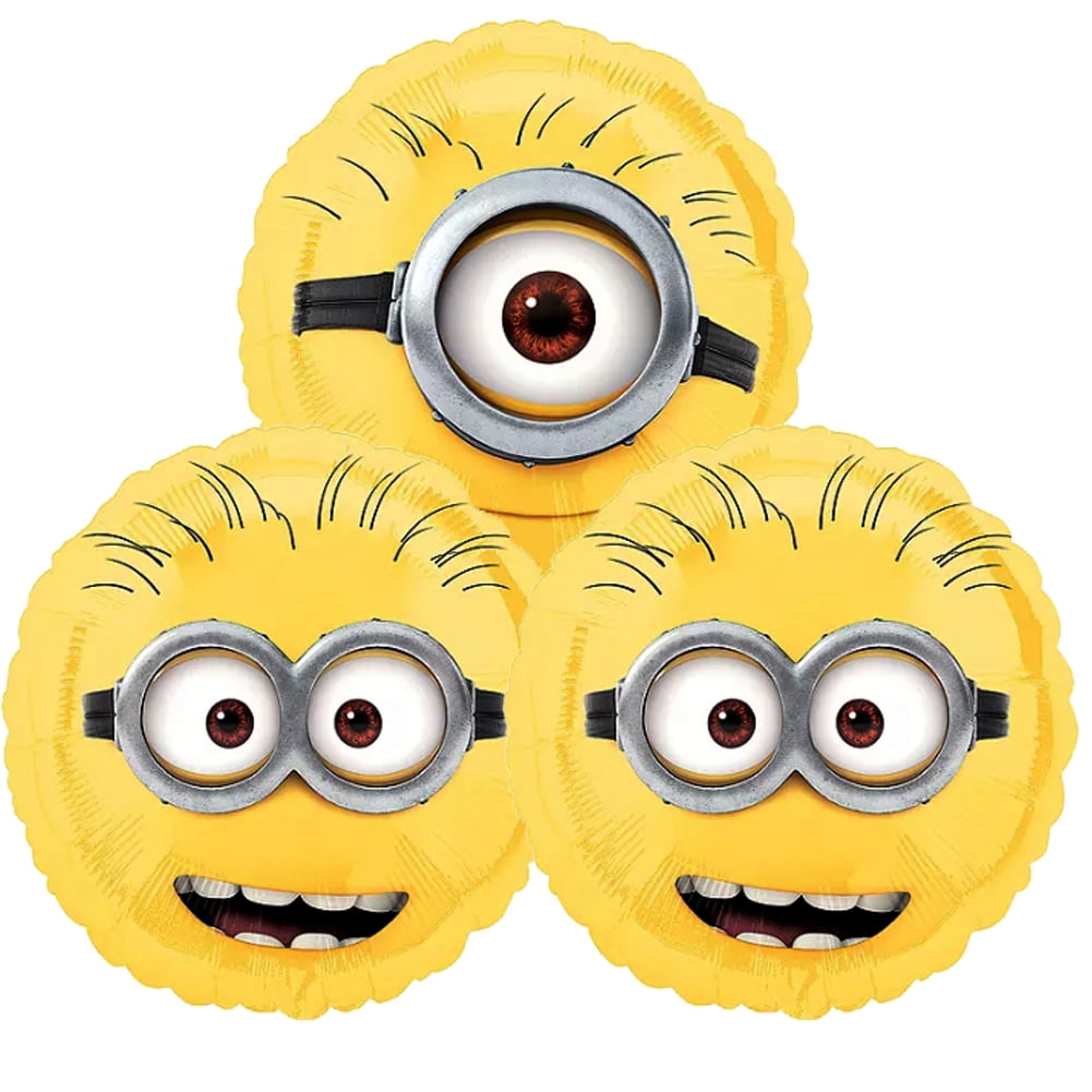 3 Pcs Me Balloons Dave Balloons Stuart Balloons Phil Balloon Foil Minions Balloon Birthday Party