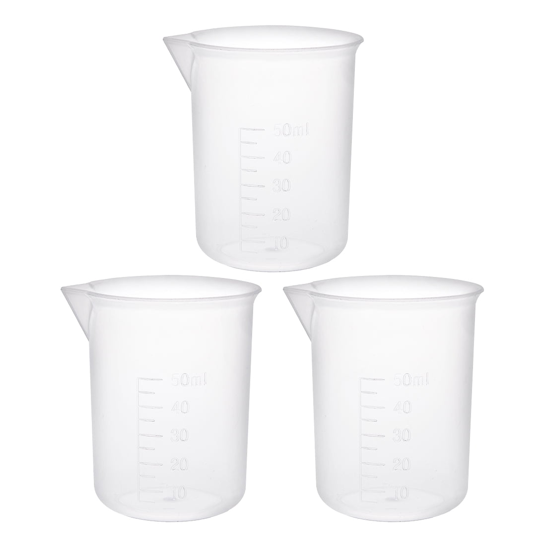 3 PCS Measuring Cup Labs PP Graduated Beakers 50ml - Walmart.com