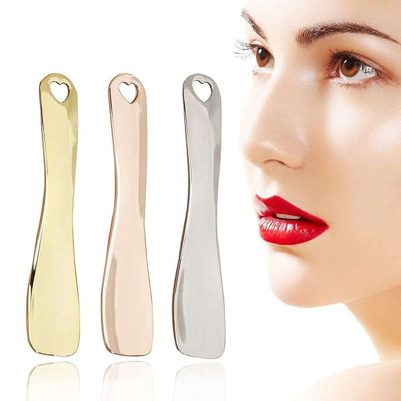 3 PCS Metal Cosmetic Spoon, Zinc Alloy Mini Skincare Spatula, Mask ...