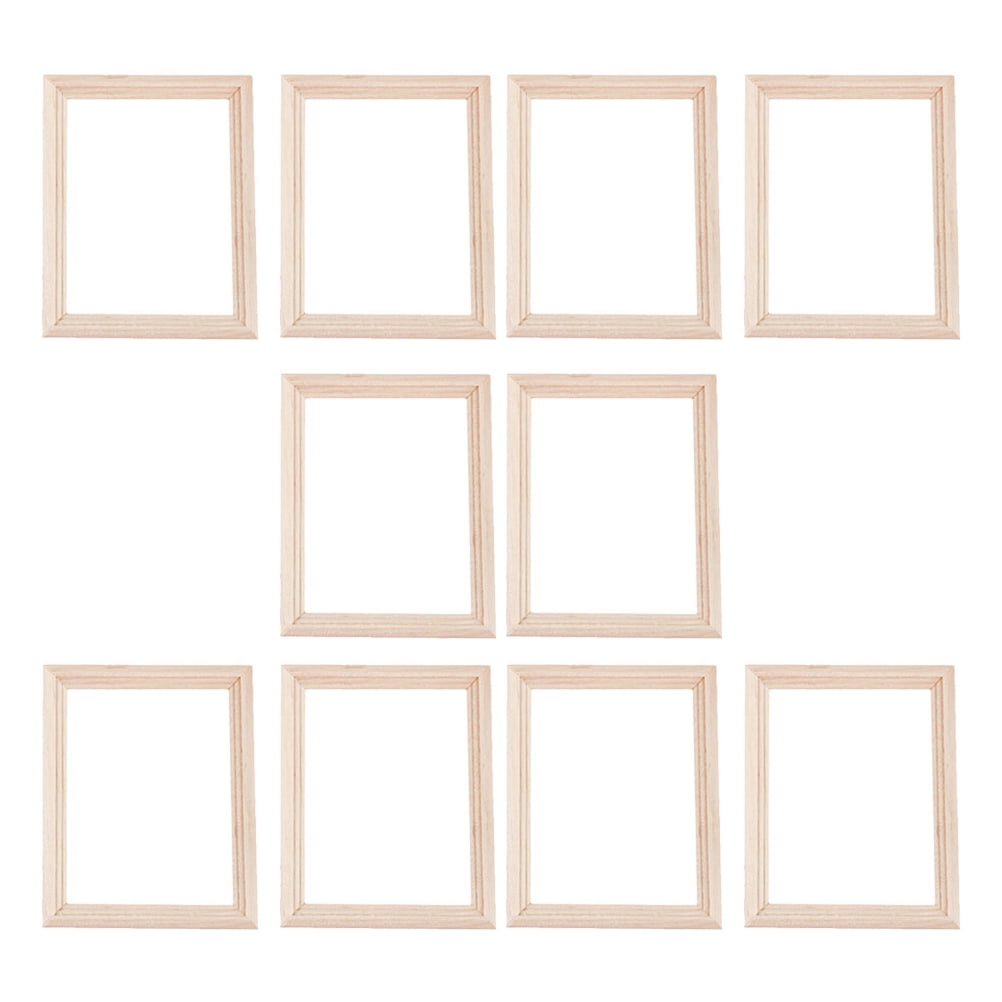 Mini Picture Frames: Dollhouse Wooden Picture Frames Miniature Photo ...