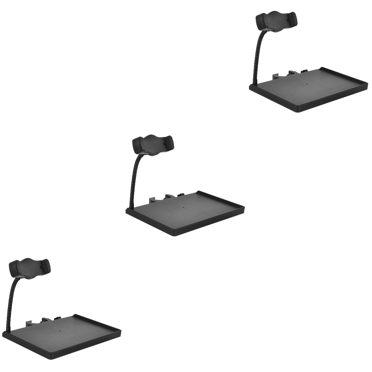 3 PCS Microphone Tray Amp Pop Cell Tripod Stand Laptop Holder Black ...
