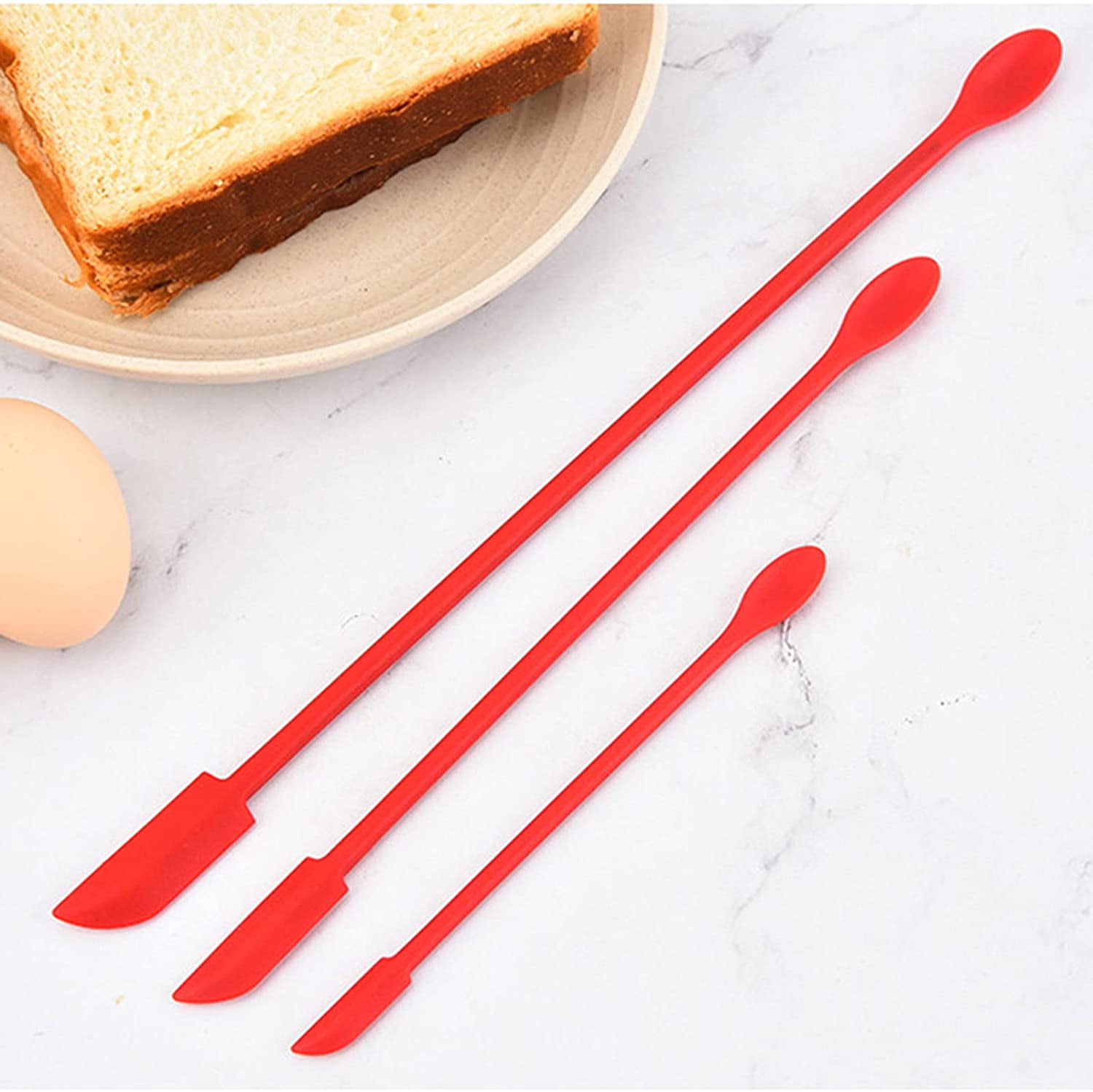 3 PCS Mini Spatula Silicone, Jar Spatula Last Drop Small Spatulas ...