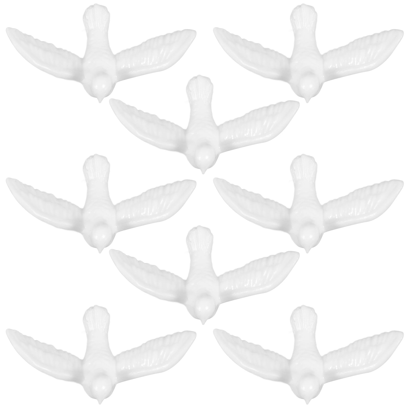 3 PCS Miniature Doves White Cake Topper Pigeon Model Bird Garden Statue ...