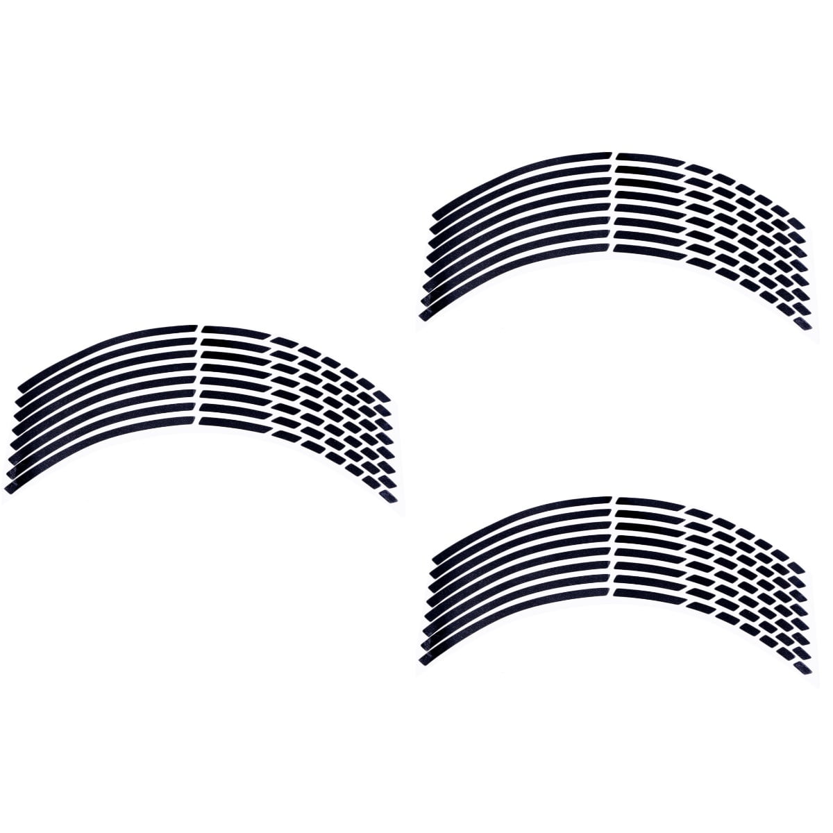 3 PCS Motorcycle Wheel Rim Decal Racing Car Sticker Stickers Black ...