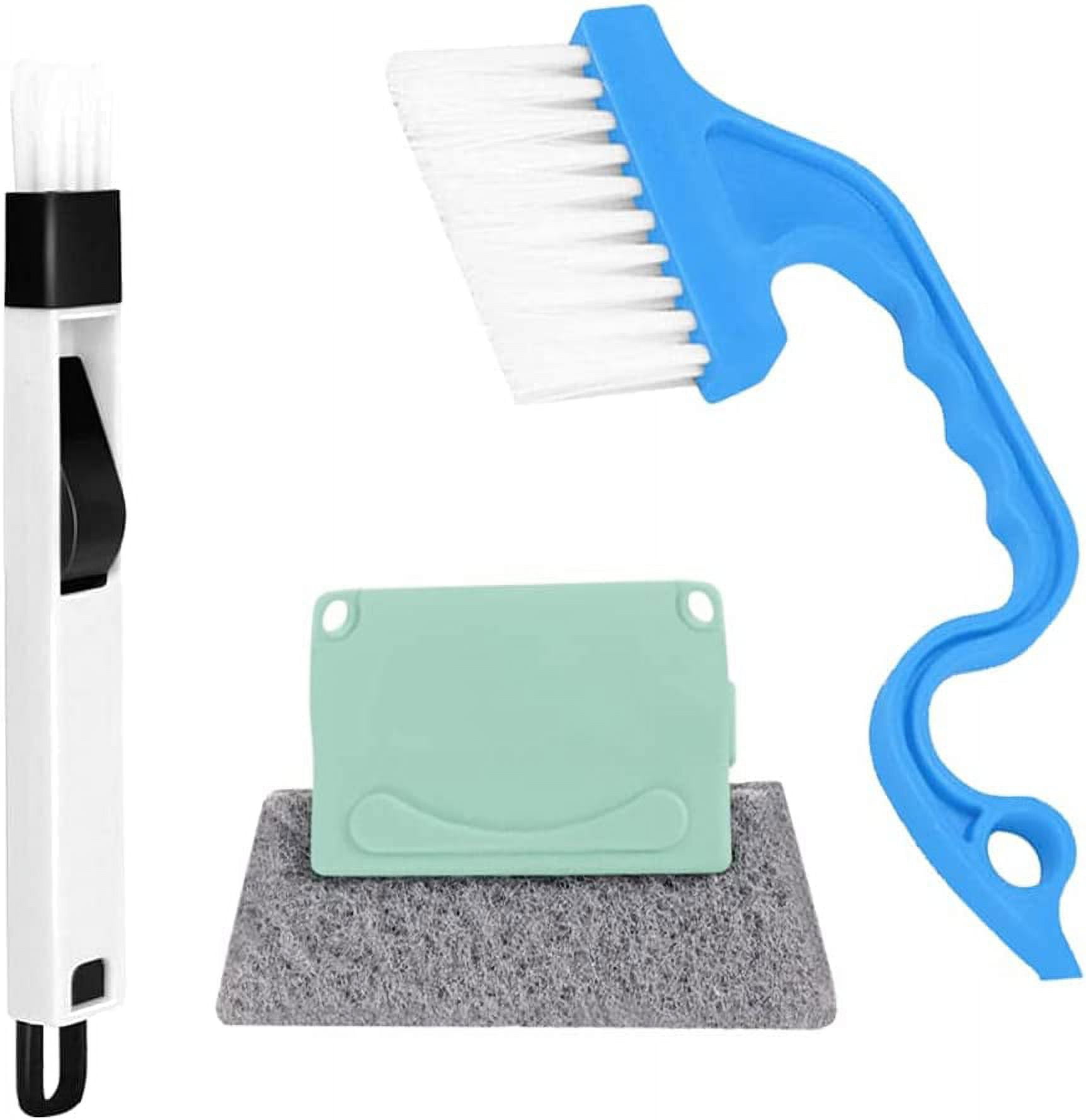 3 PCS Multifunction Windows Cleaning Brushes set, Handheld Groove Gap ...