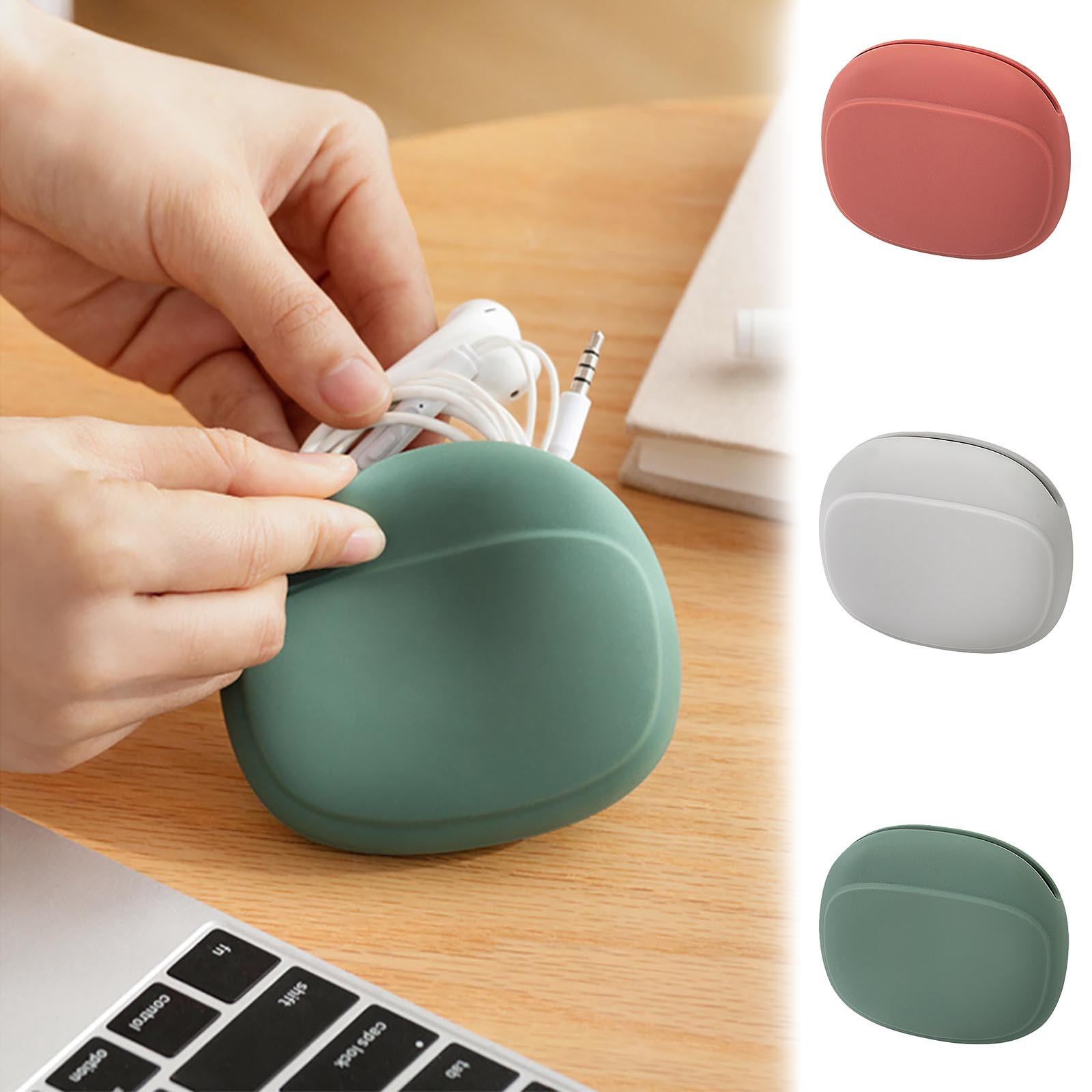 3 PCS Multifunctional Silicone Headphone Organizer,4 in 1 Data Cable ...