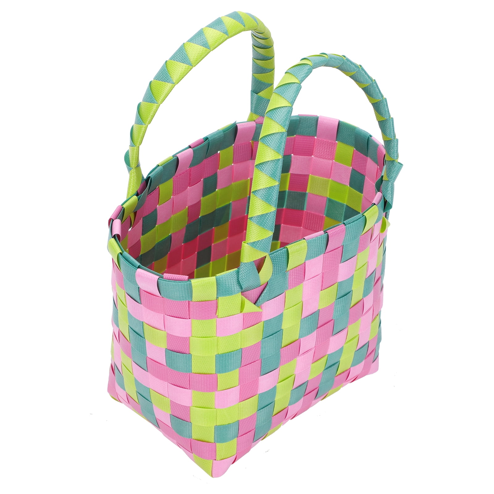 3 PCS Multifunctional Storage Holder Tote Bag Woven Work Green ...