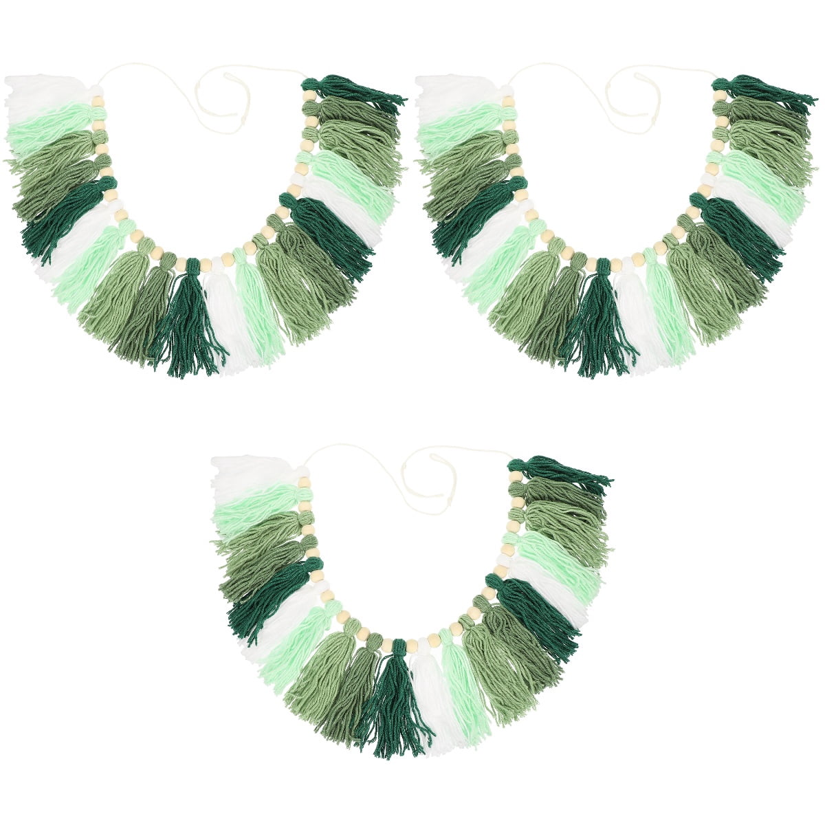 3 PCS Multipurpose Wall Art Decor Indoor Macrame Beads Tassels ...