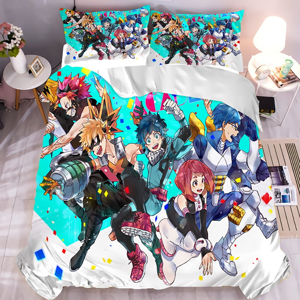 3 PCS My Hero Academia Bedding Bed Set Twin Full Queen King Size Deku ...