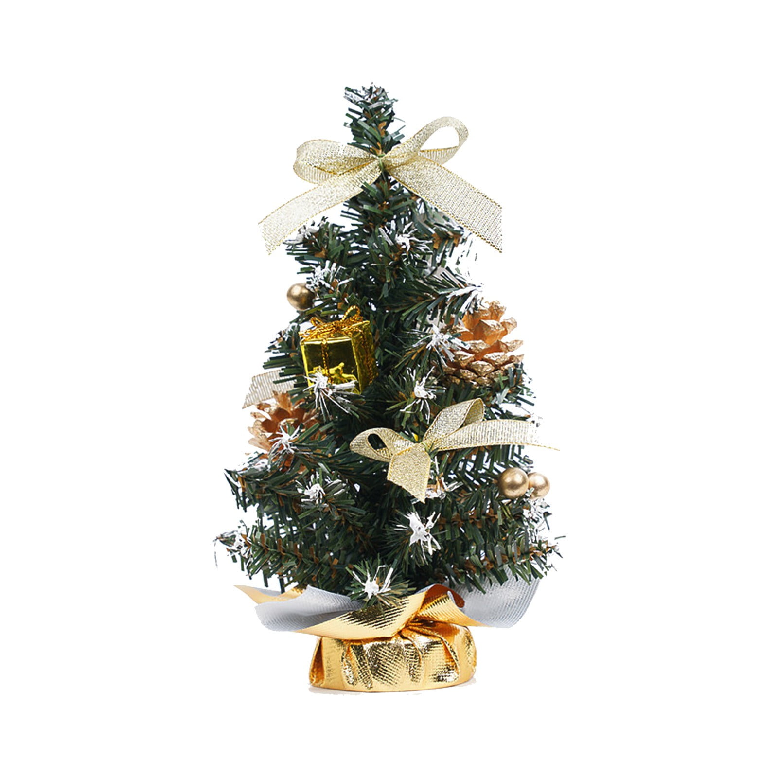 3 PCS Of Christmas Decorations Desktop Ornaments 20cm Gold Miniature ...