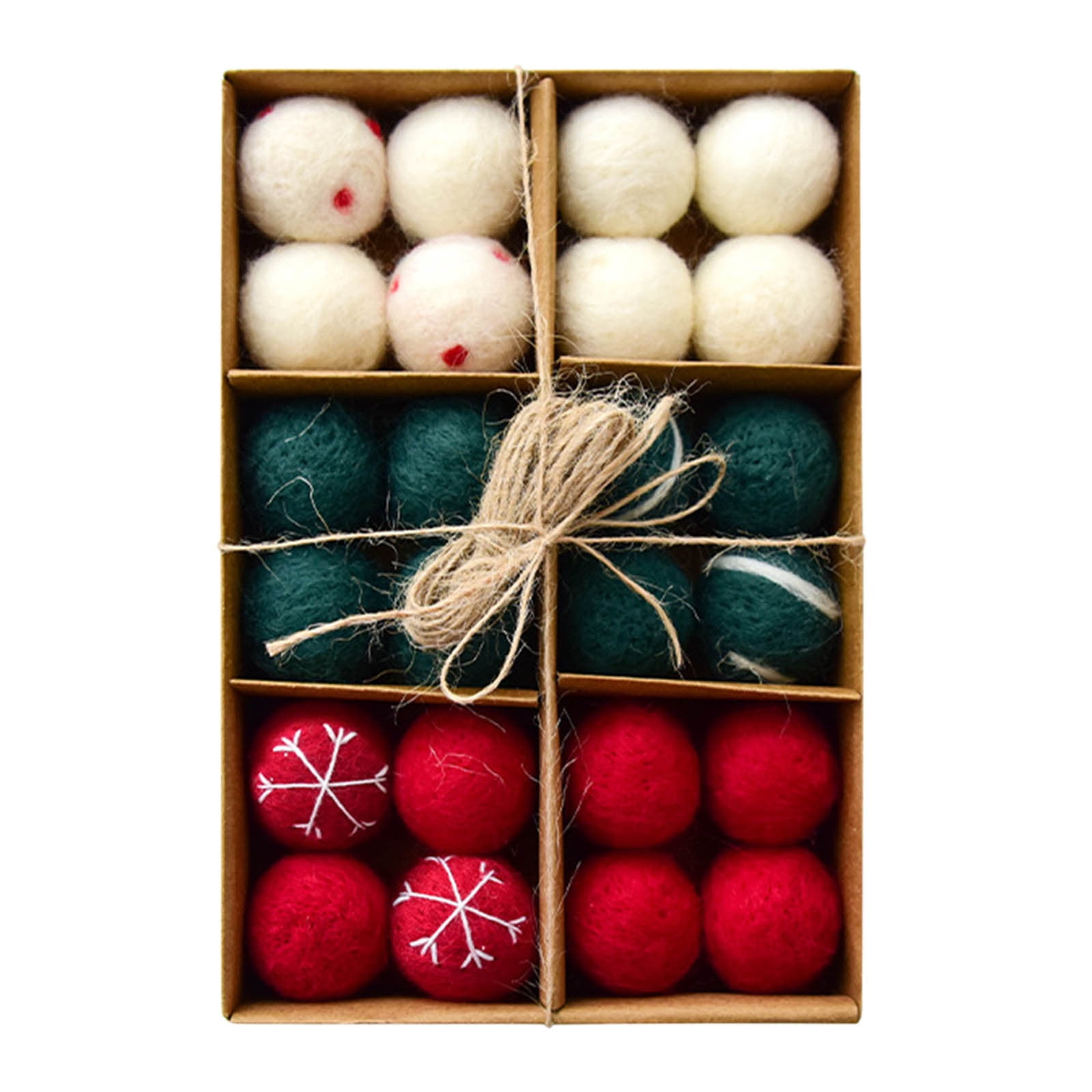 3 PCS Of Christmas Wool Balls 24pcs Boxed Christmas Fans You Christmas ...