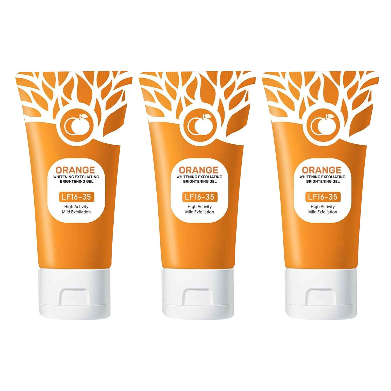 3 PCS Orange Exfoliating Gel Scrub Face Body Skin Peeling Gel Face ...