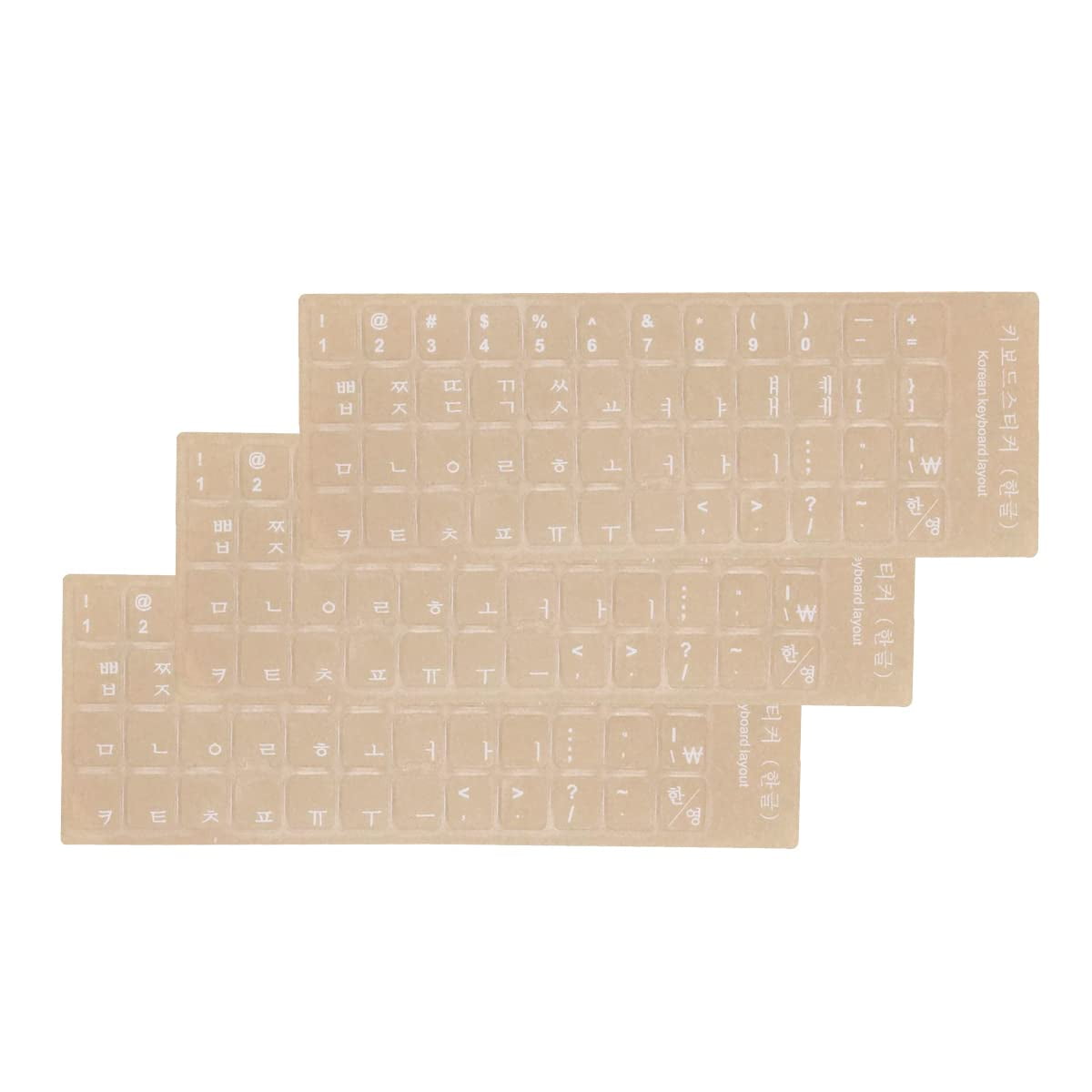 3 PCS/Pack Universal Korean Matte Keyboard Alphabet Stickers ...