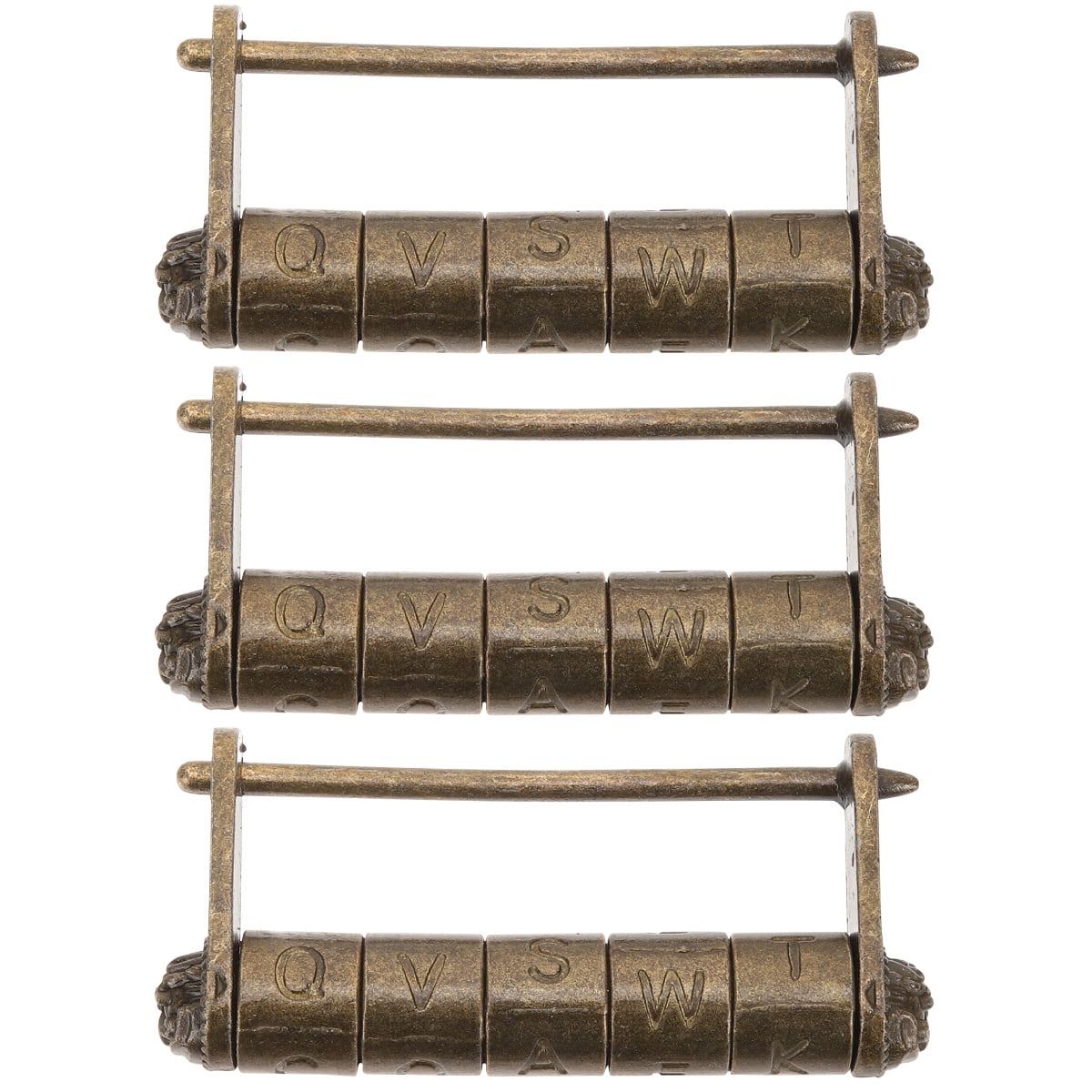3 PCS Passcode Door Lock for Cabinet Padlock Antique Drawer - Walmart.com