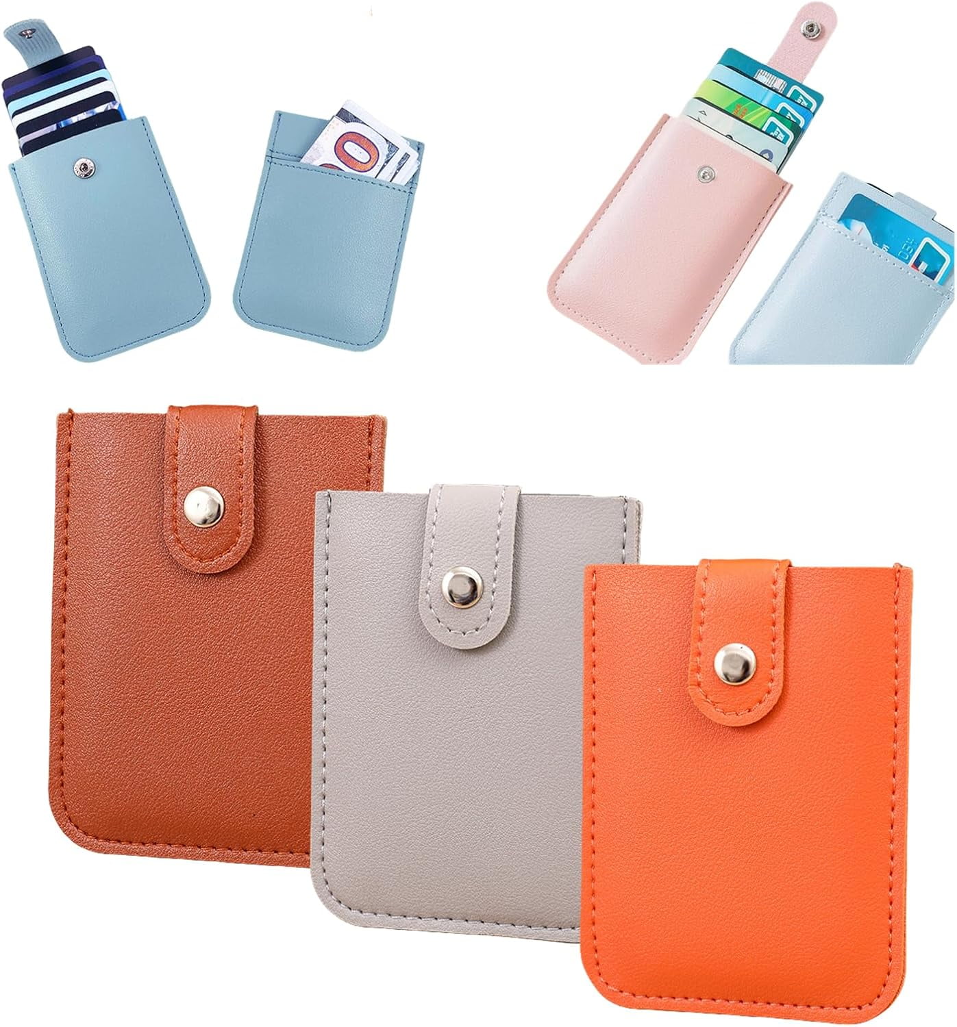 3 PCS Personalized Pull Out Credit Card Organizer, Slim Portable ...