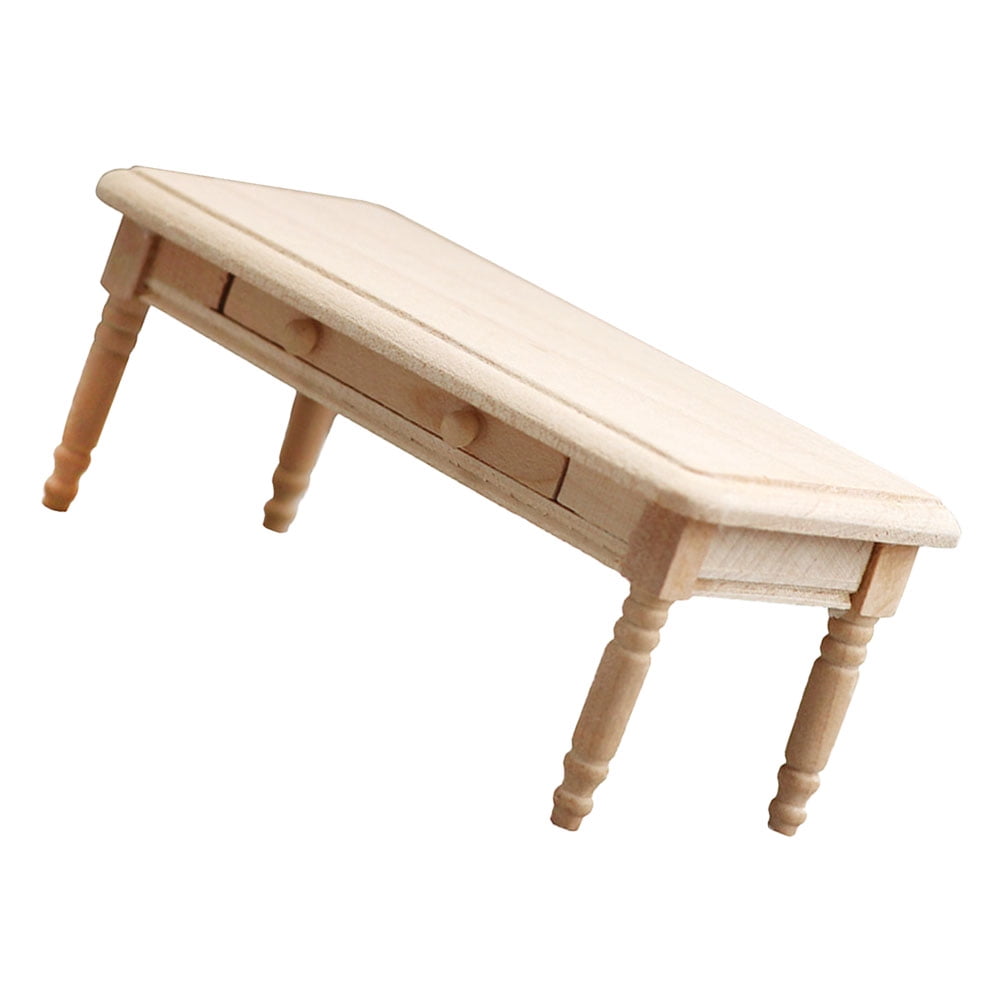 3 PCS Plain Blank Coffee Table Desk Home Decor Mini House Adorn Mini ...