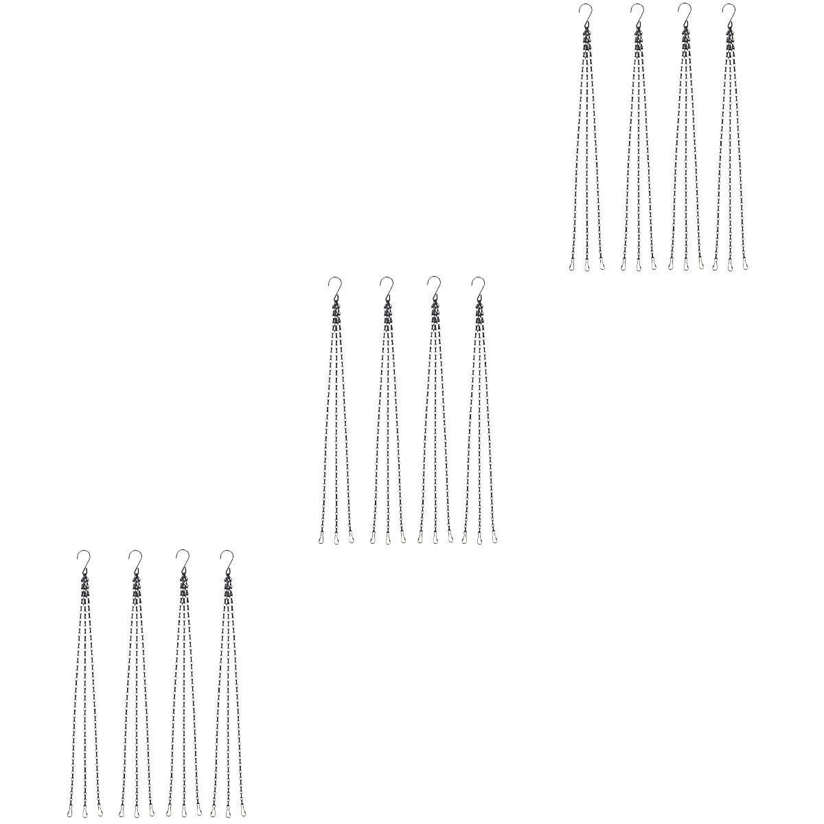 3 PCS Basket Flower Pot Chain /outdoor Hanging - Walmart.com