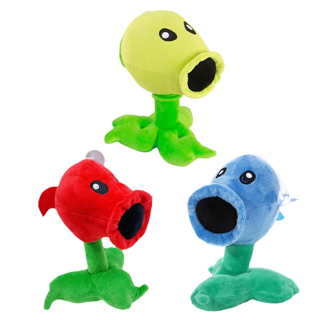 3 PCS Plants and Zombies Peashooter Plush Pea Sets Zombies Toys PVZ ...
