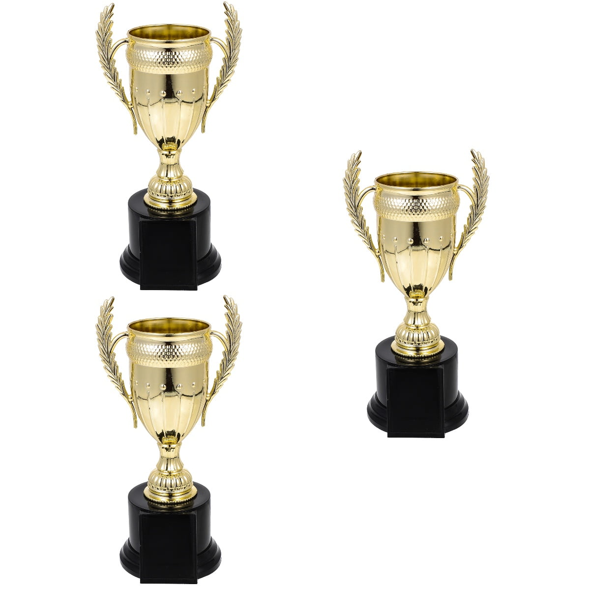 3 PCS Plastic Award Trophy Cup Game Large Work Primary School Golden ...