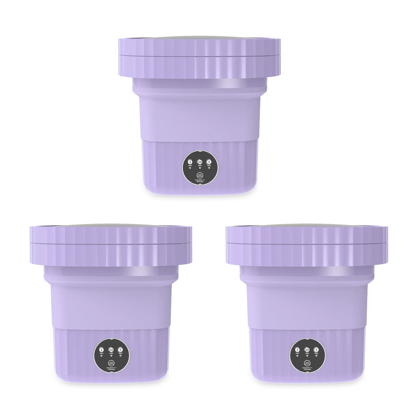 3 PCS Portable Washing Machine Foldable, Mini 15L Washer with Spin ...