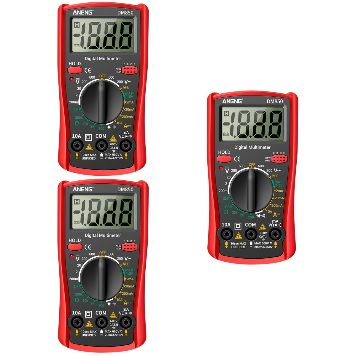 FELTECHELECTR Dm850 Multimeter For Voltage Testing 3Pcs - Walmart.com
