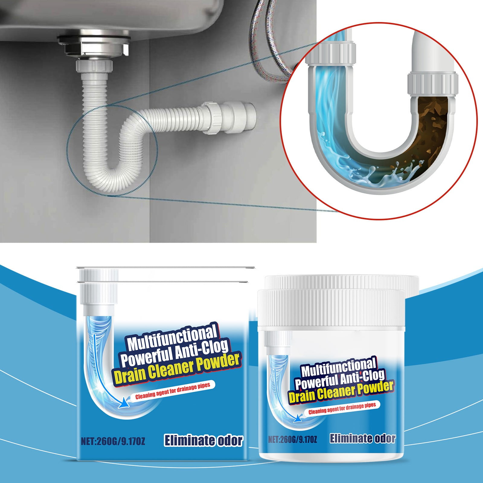 3 PCS,Powerful Pipeline Dredging Powder – Fast-Acting Drainage Cleaner ...