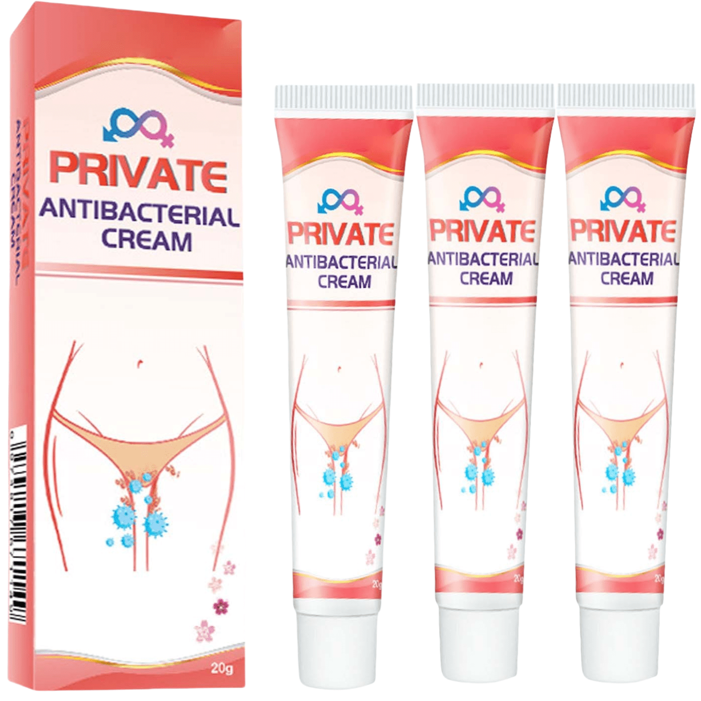 3 PCS Priv'ate-Area_ Itch 20g, Heat Rash Treatment Cream, Fast Relief ...