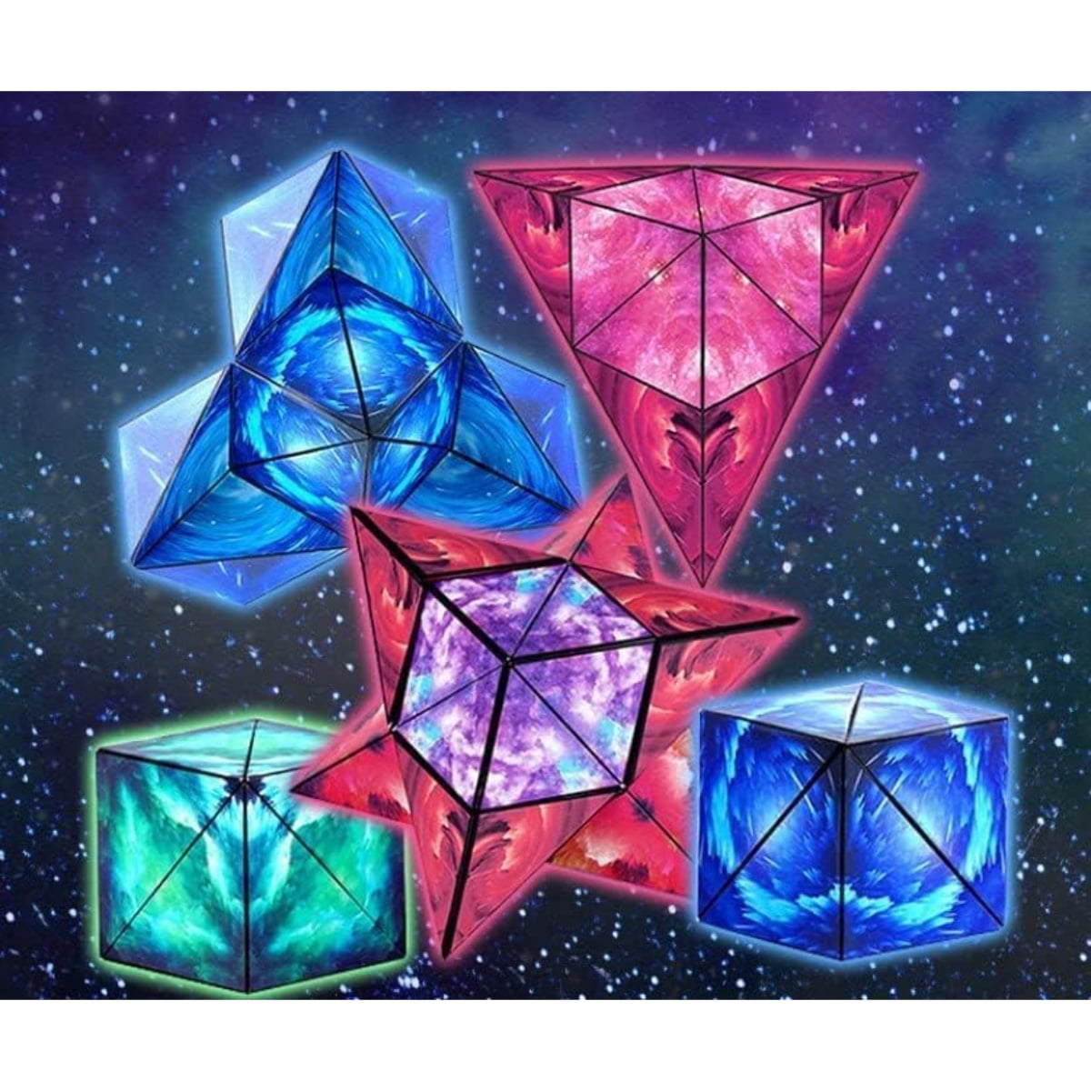 3 PCS (Red,Blue,Purple) Fidget Cube, Fidget Toys for Adults and Kids ...